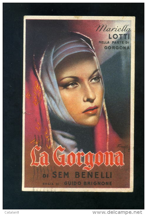 Publicité - S4577 CARTOLINA PUBBLICITA´ CINEMA FILM LA GORGONA ATTRICE ...