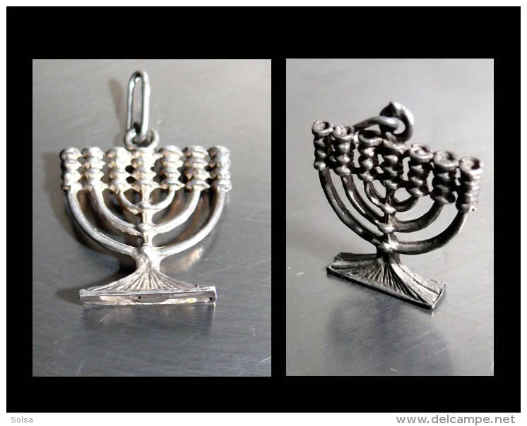 Religion & Esotérisme - Ancien pendentif juif Menorah (Budapest) / Old ...