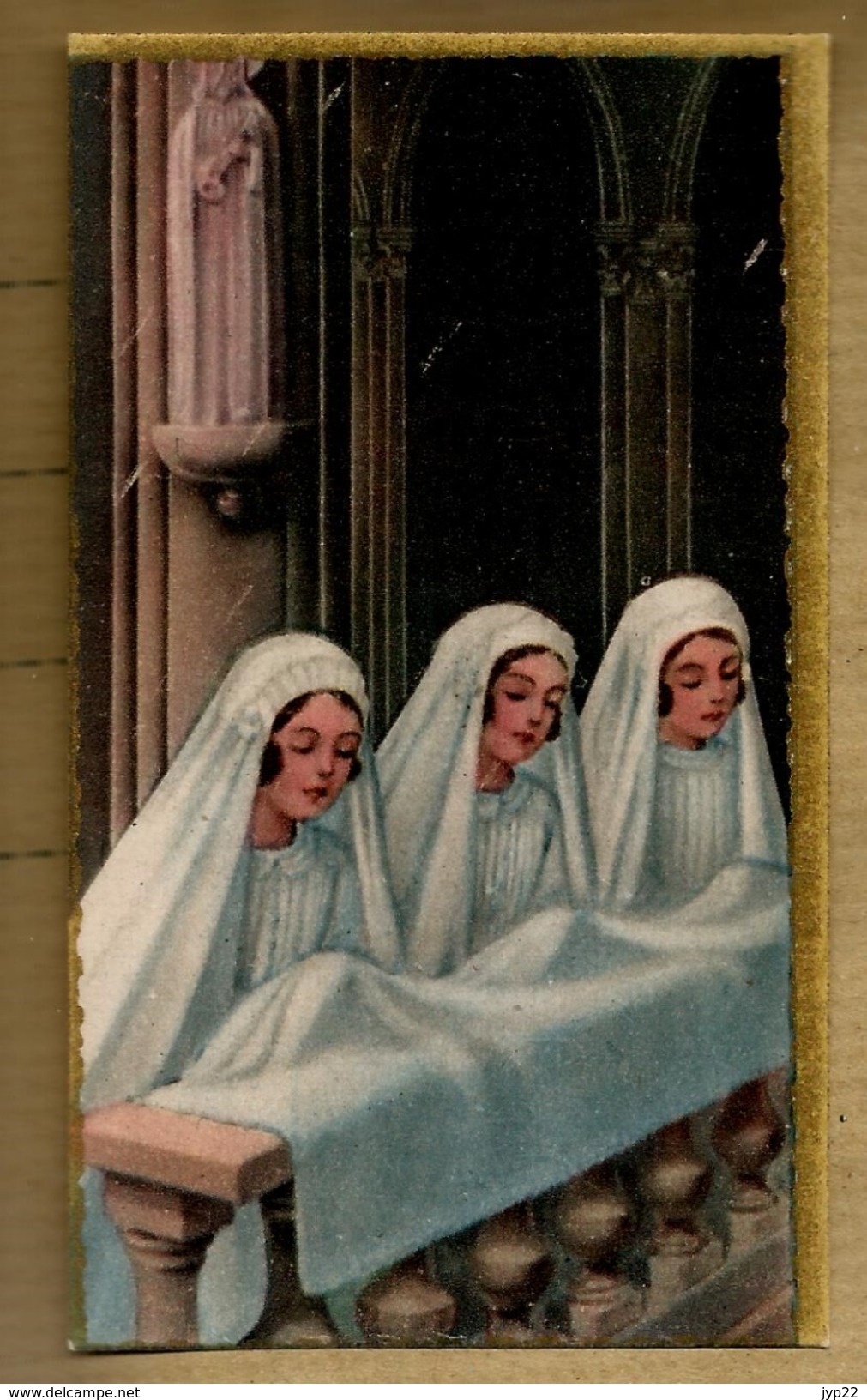 Images Religieuses - Image Pieuse Holy Card Communion - 3 communiantes ...