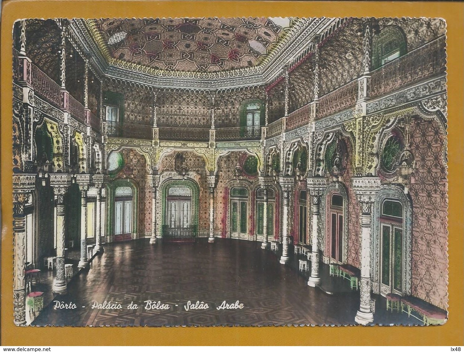 Porto - Postal com Salão Arabe do Palácio da Bolsa, no porto. Circulado ...