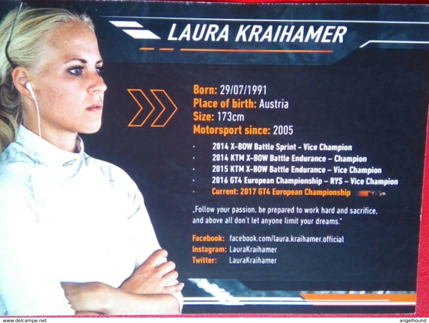 Autographes - Laura Kraihamer