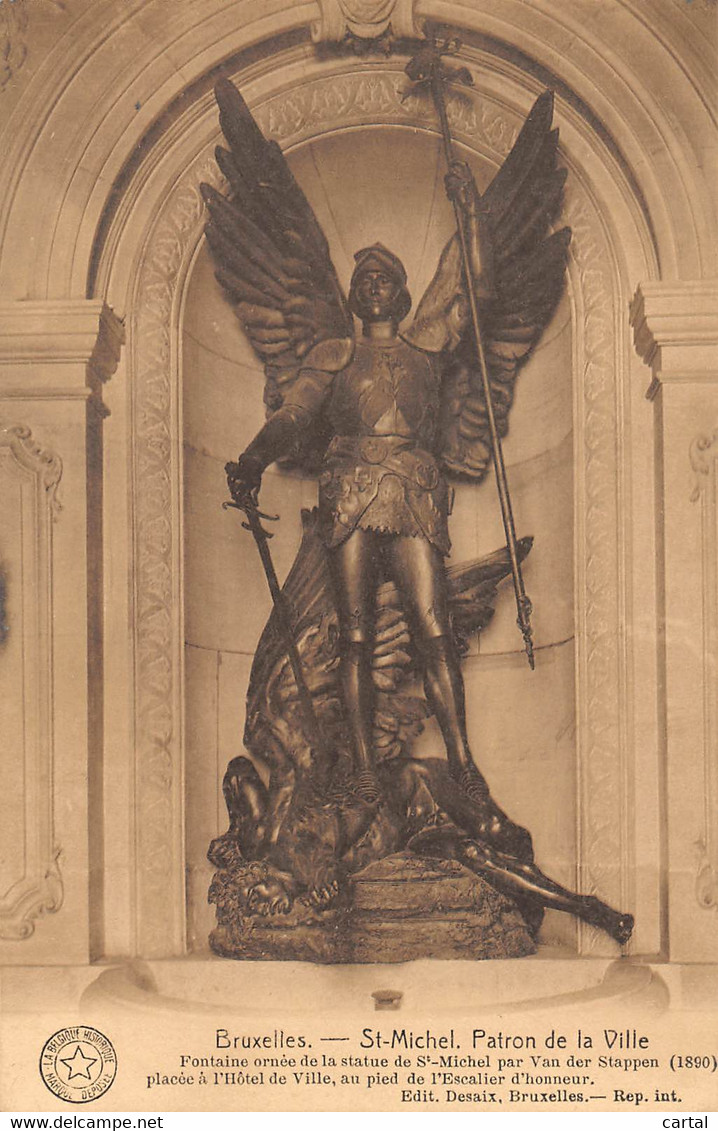 Monuments, édifices - BRUXELLES - St-Michel. Patron de la Ville