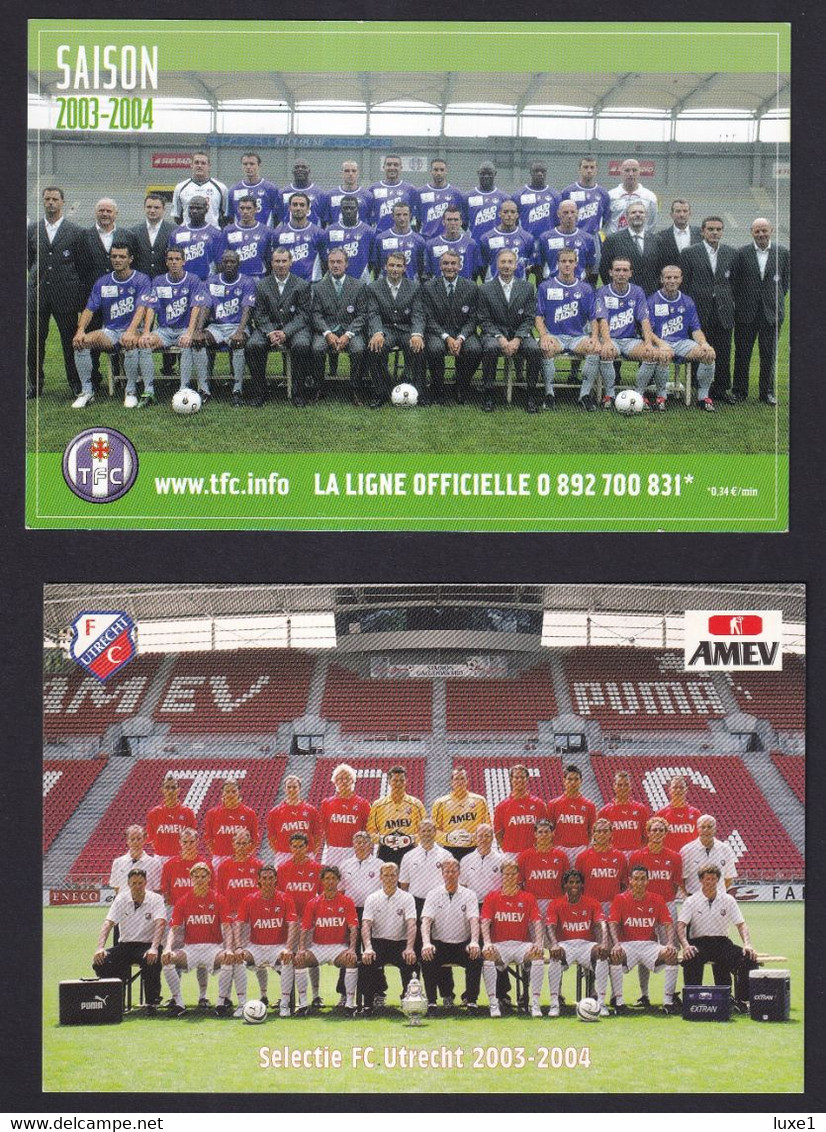 Fussball - FOOTBALL TEAMS AND STADION , 5 POSTCARDS + 3 PHOTOS , PERIOD ...