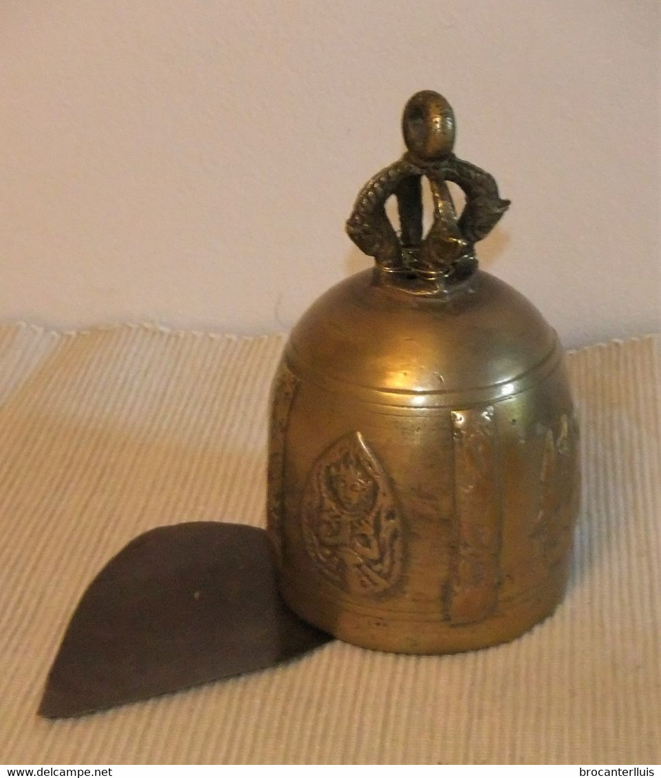 Cloches - ANTIGUA CAMPANA DE BRONCE DEL TIBET/INDIA
