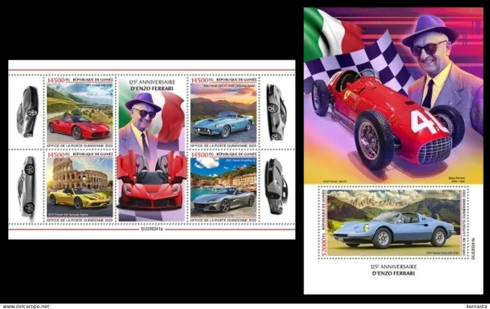 Voitures - Guinea 2023 Enzo Ferrari. (241) OFFICIAL ISSUE