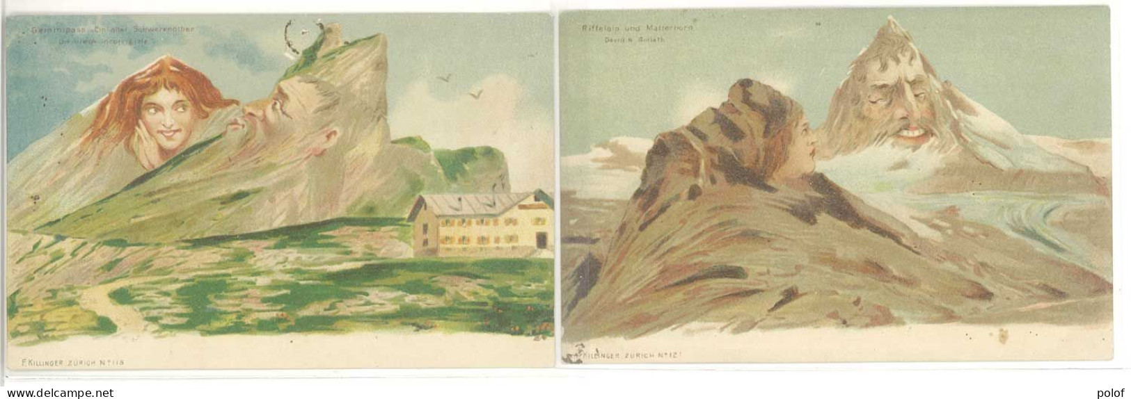 Autres & non classés - KILLINGER - Surréalisme - Lot de 2 CPA - Un ...