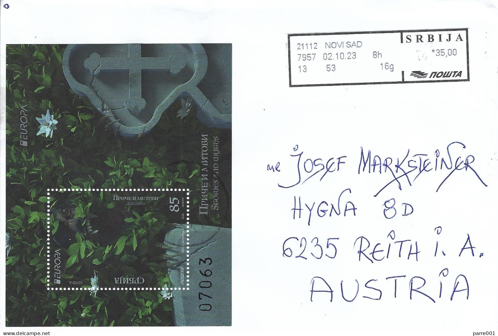 Europa-CEPT - Serbia 2023 Novi Sad myths legends EUROPA MS meter ...