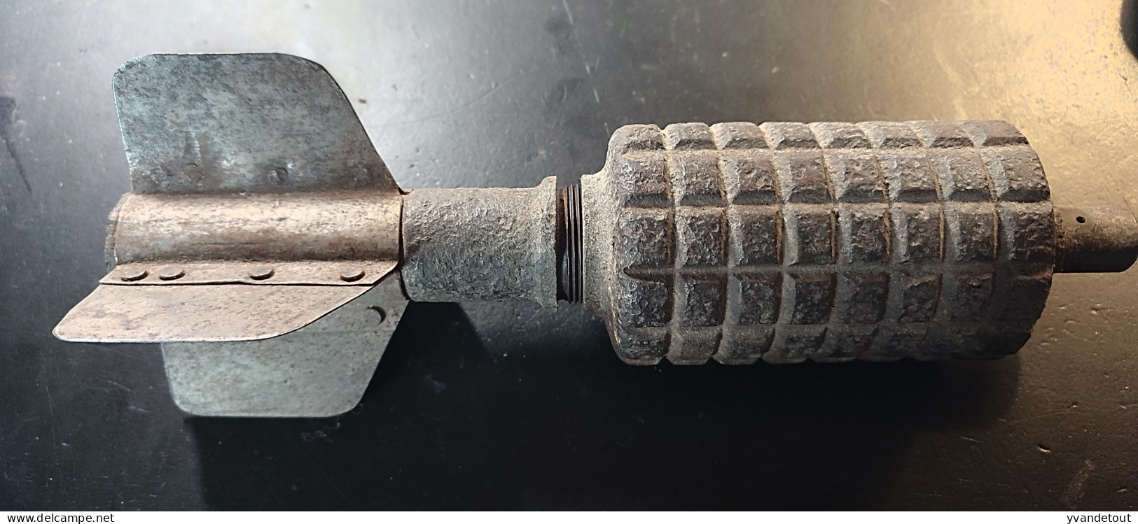 Armas de Colección - Explosif. Obus tranchée Grenade "Pigeon" allemande ...