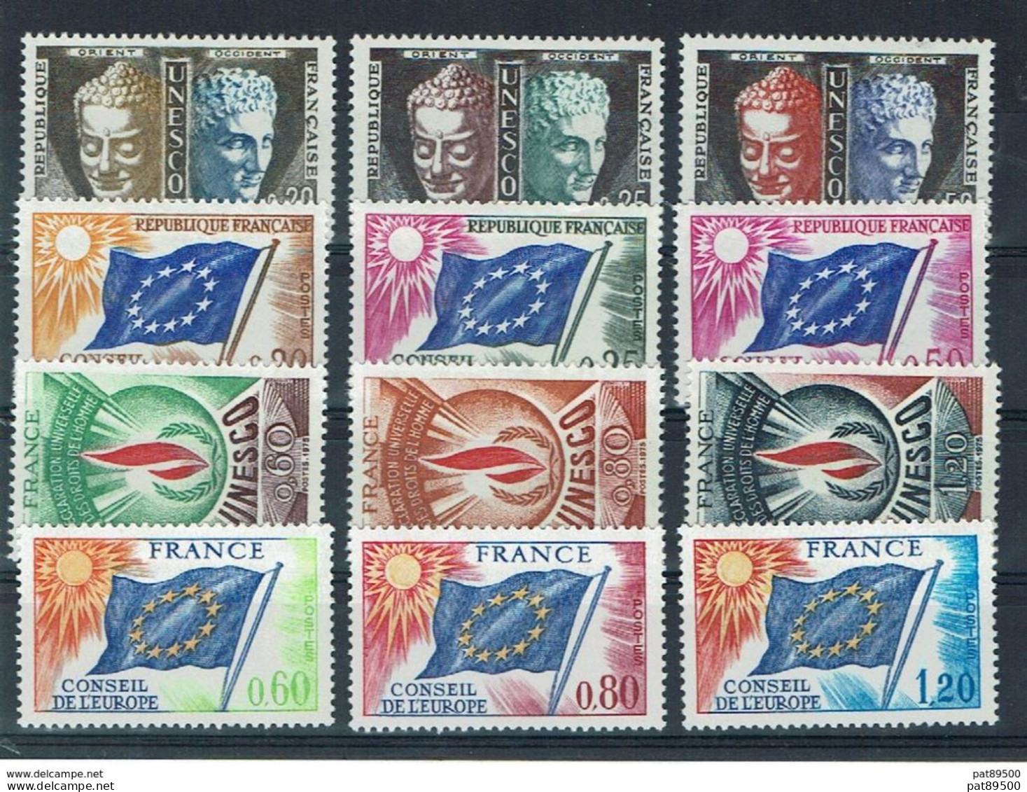 Dienstmarken - FRANCE LOT VRAC Timbres de service UNESCO 12 timbres ...
