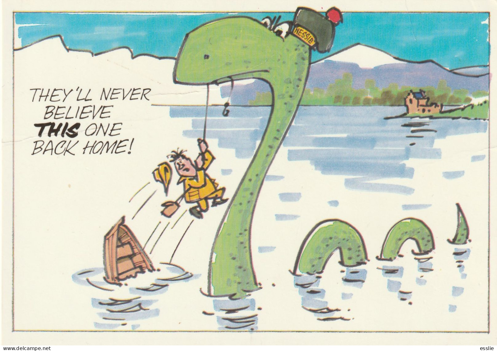 Ecosse - Scotland Loch Ness Monster Cartoon Wha's Like Us Nessie Humour