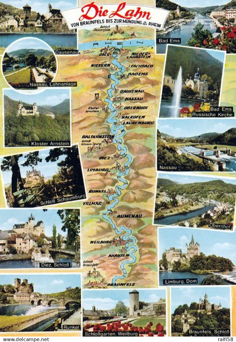 Cartes géographiques - 1 Map of Germany * 1 Ansichtskarte mit der ...