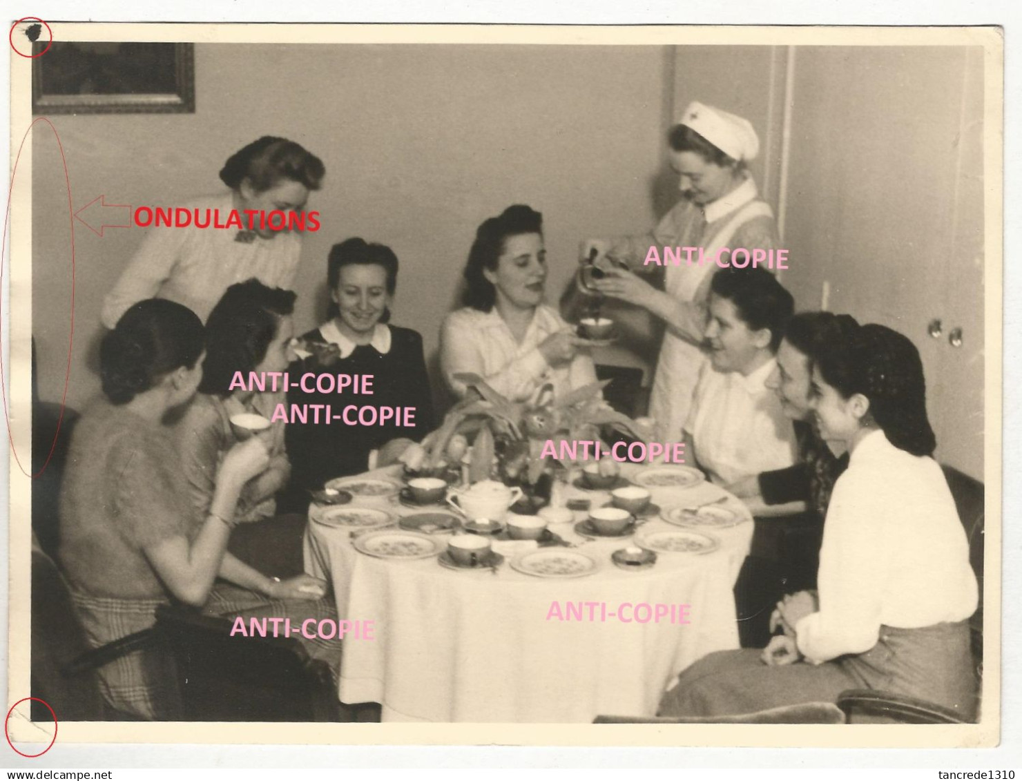 1939-45 - WW2 PHOTO ORIGINALE ALLEMANDE 1944 infirmière DRK Croix Rouge ...