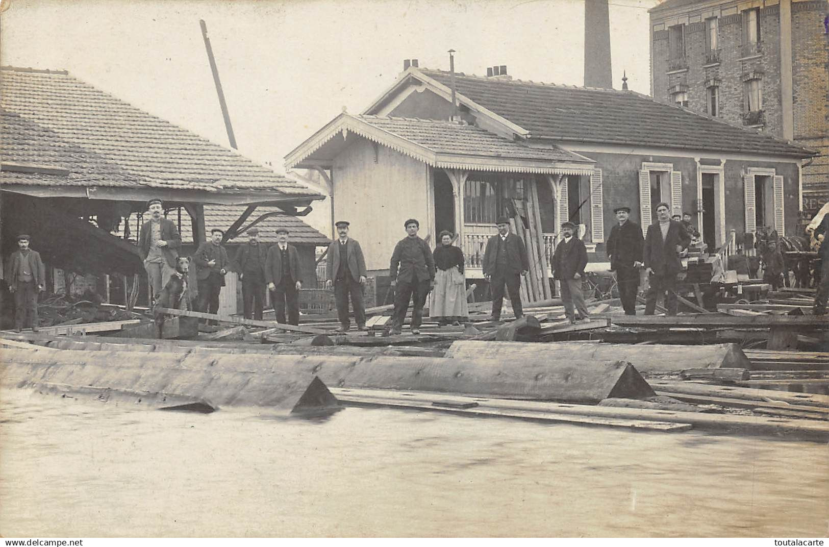 Ivry sur Seine - CARTE PHOTO IVRY SUR SEINE IVRY PORT INONDATIONS 1910