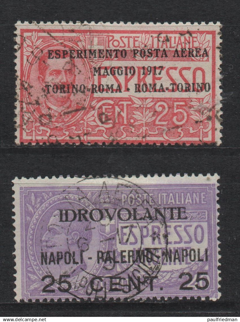 1900-44 Victor Emmanuel III - Regno 1917 - Posta Aerea Voli Roma-Torino ...
